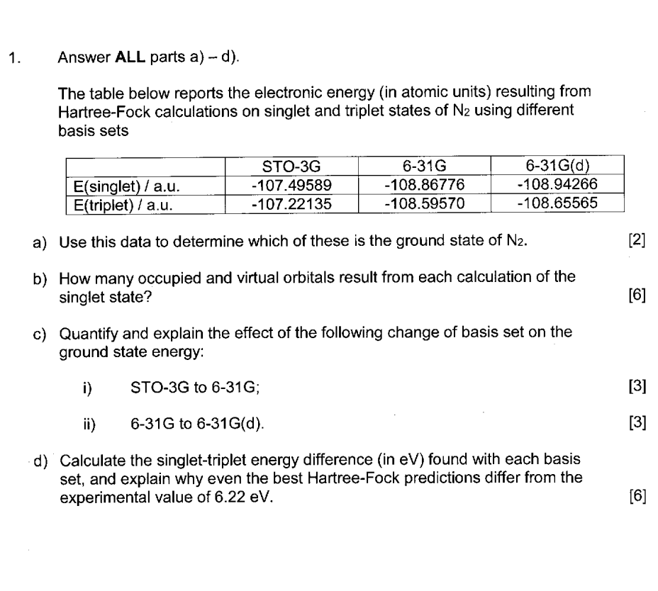 SOLVED: 1. Answer ALL parts a) - d). The table below reports the ...