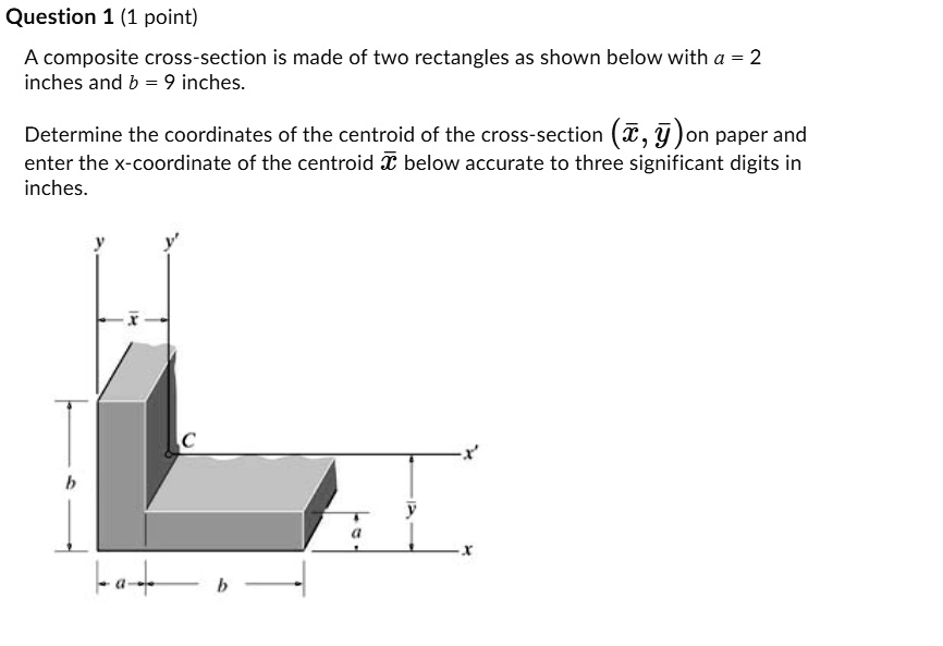 SOLVED: Question 1 (1 point) A composite cross-section is made of two ...