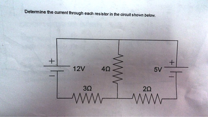 Solved Determine The Current Through Each Resistor In The Circuit