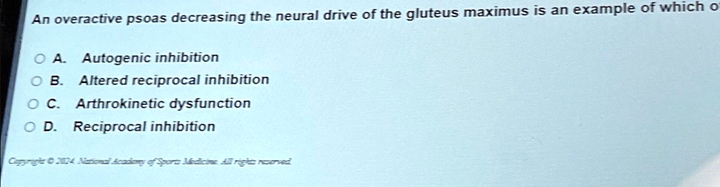 An overactive psoas decreasing the neural drive of the gluteus maximus ...