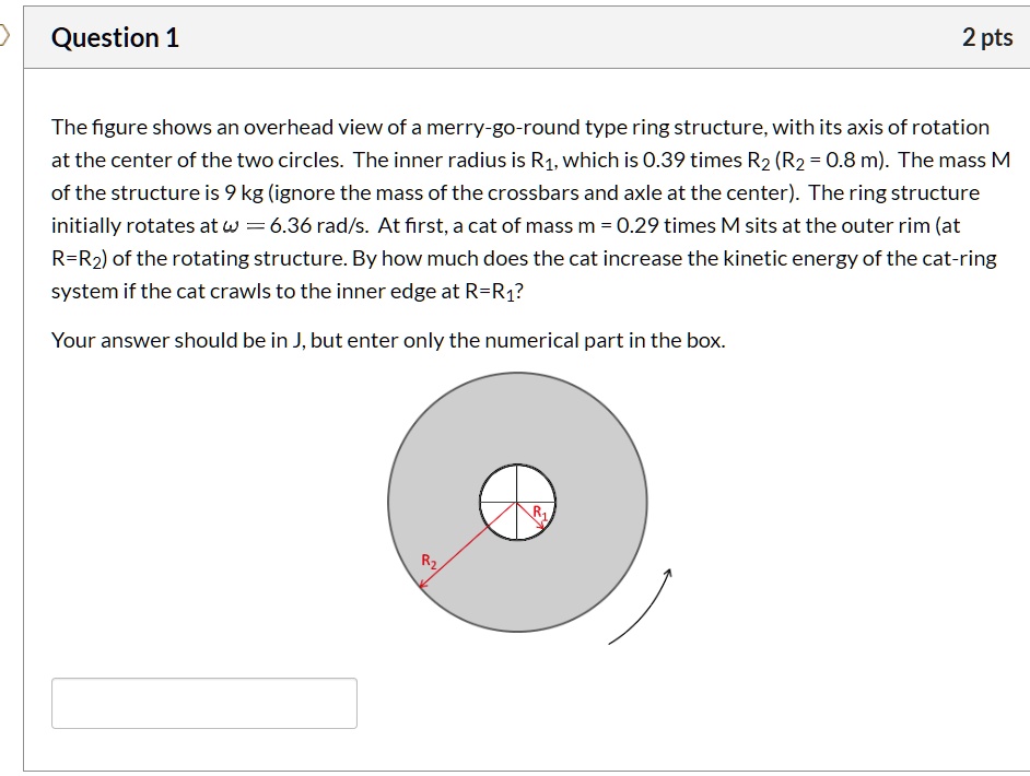 SOLVED: Question 1 2 pts The figure shows an overhead view of a merry ...