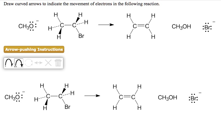 SOLVED: Draw curved arrows to indicate the movement of electrons in the ...