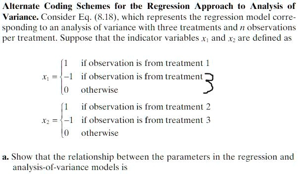 SOLVED: Alternate Coding Schemes for the Regression Approach Analysis ...