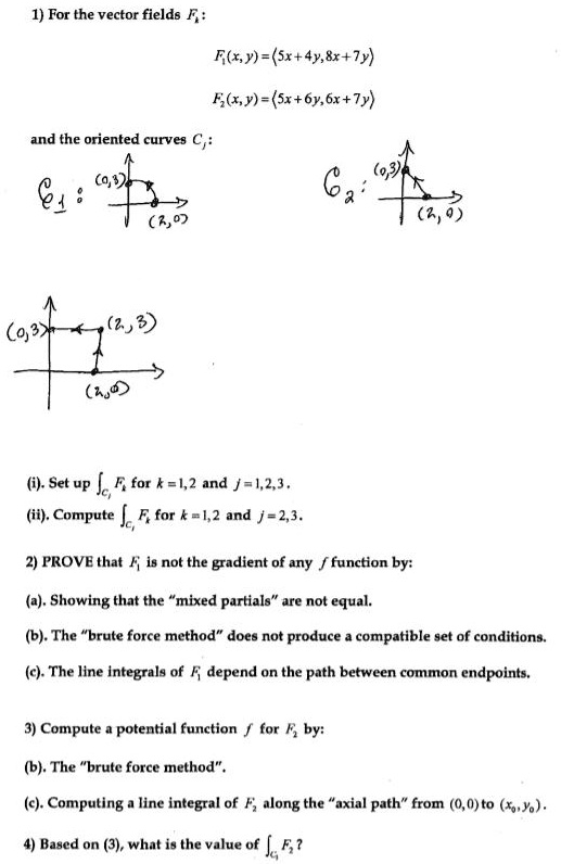 1 for the vector fields f fxy sx4y8xty fy sr6y6xty and the oriented ...
