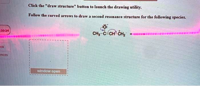 click he draw structure button to launch the drawing utility follot the curved arrows to draw ...