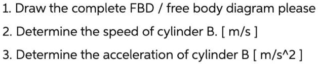SOLVED: Draw the complete FBD / free body diagram, please. 2. Determine ...