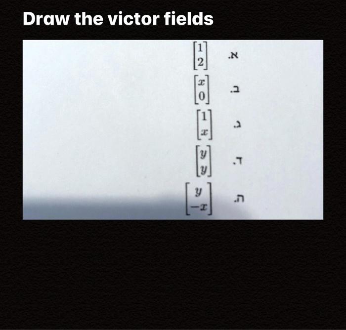 SOLVED: Draw the victor fields X 2 8 y FI
