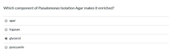 SOLVED: Which component of Pseudomonas Isolation Agar makes it enriched ...