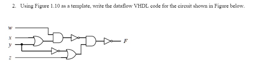 2 Using Figure 110 As A Template Write The Dataflow Vhdl Code For The Circuit Shown In Figure 2885