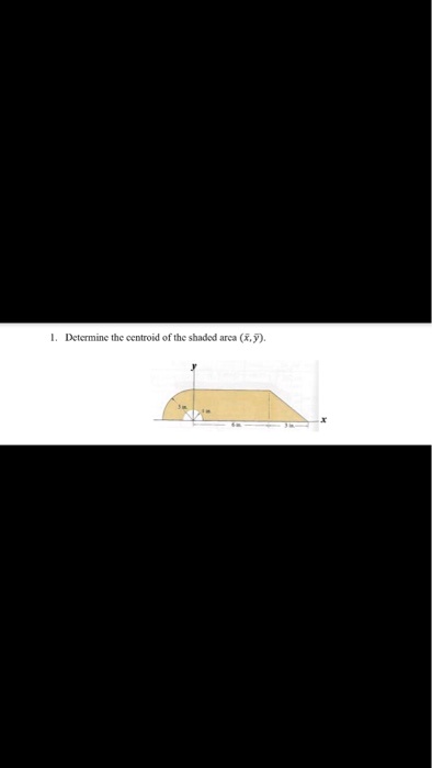 1 determine the centroid of the shaded area y 30322