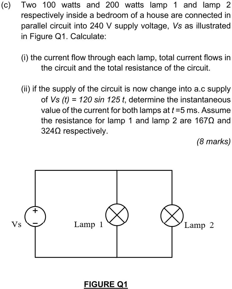 SOLVED: Kindly answer and provide me with an explanation. (c) Two 100 ...