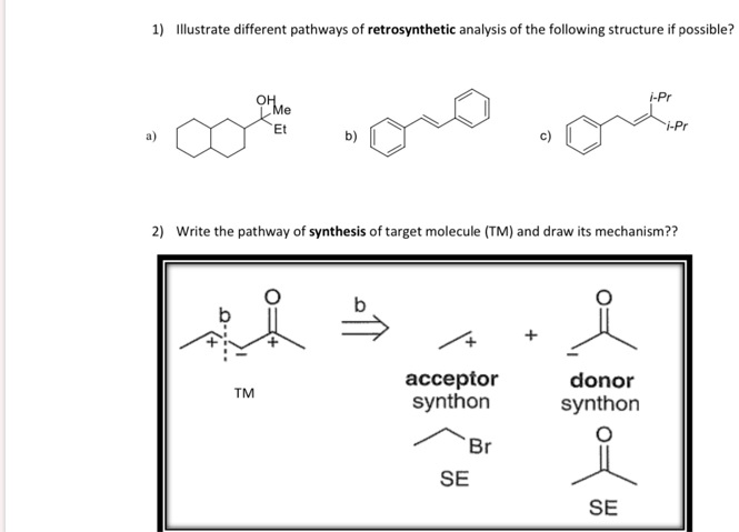 SOLVED: Illustrate different pathways of retrosynthetic analysis of the ...