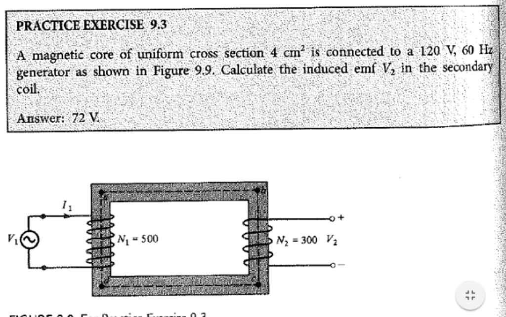 SOLVED: A magnetic core of uniform cross section 4 cm is connected to a ...