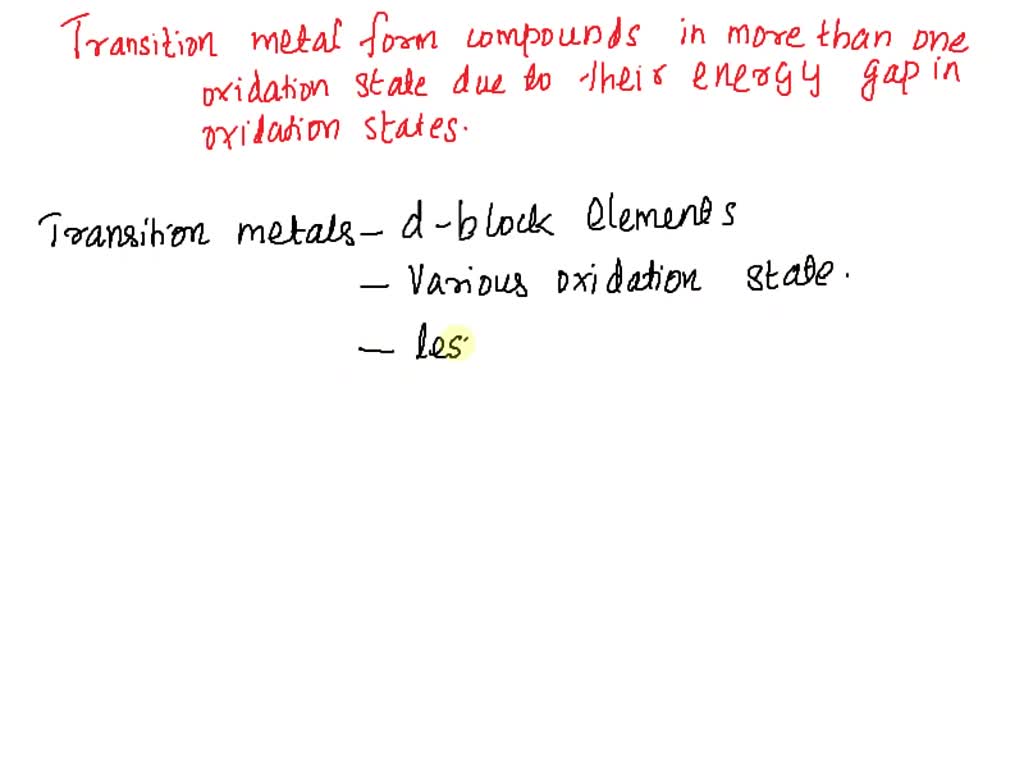 SOLVED: In forming ions of the first series of transition metals, the ...
