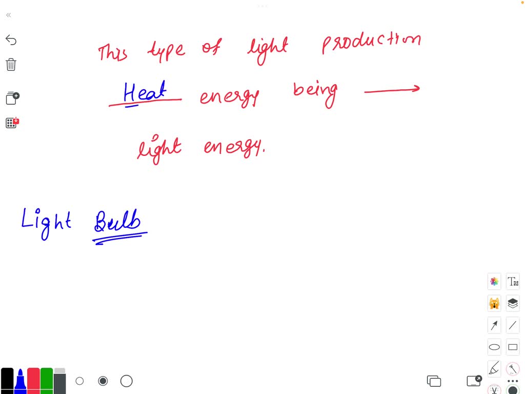 SOLVED: This type of light production is an example of energy being transformed into light energy.