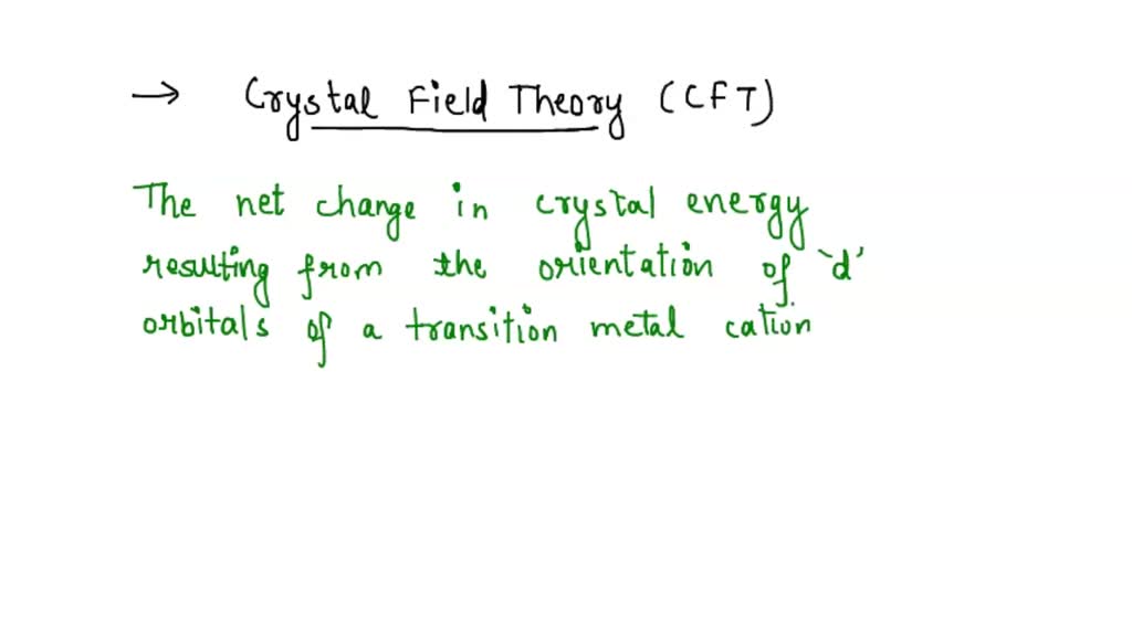 SOLVED: The crystal field splitting diagram of a square antiprismatic ...