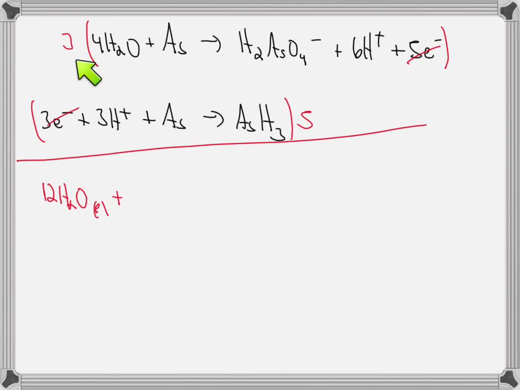 SOLVED: Balance the following in ACIDIC solution using half reaction ...