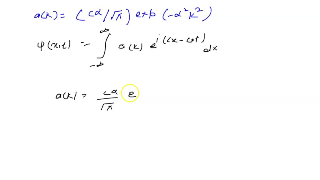 Solved Spreading Of A Gaussian Wave Packet The Gaussian Wave Packet Ψ