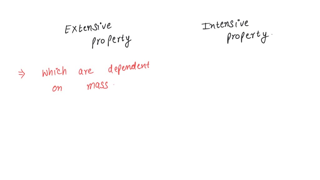 SOLVED: Write the difference between the extensive and the intensive ...