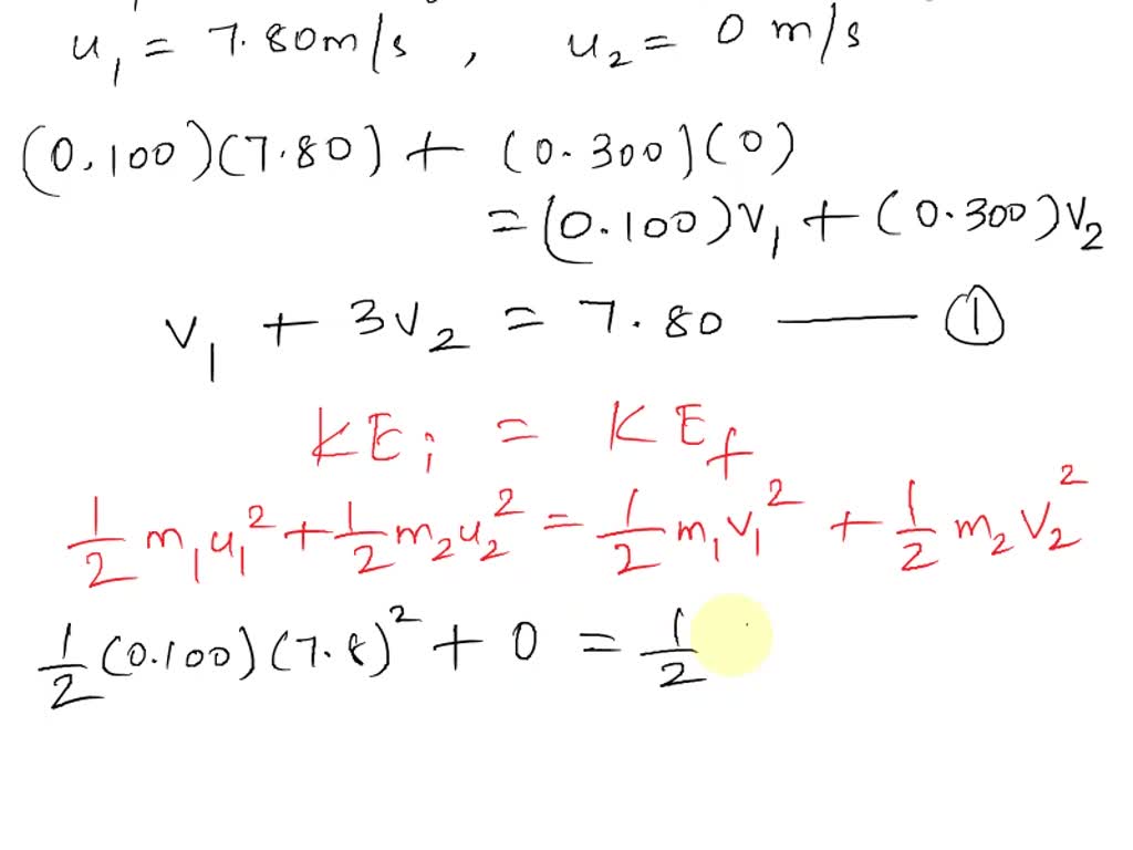 SOLVED: A 0.100-kg ball collides elastically with a 0.300-kg ball that is at rest. The 0.100-kg ...