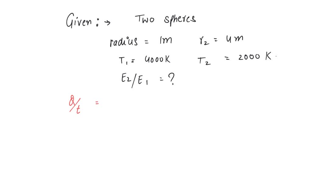 SOLVED: Two spheres made of same material have radii in the ratio 1: 2 ...