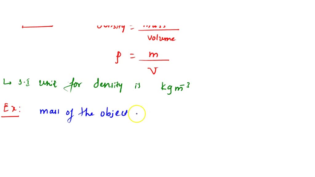 SOLVED: Volumetric Density Linear Density Planar density
