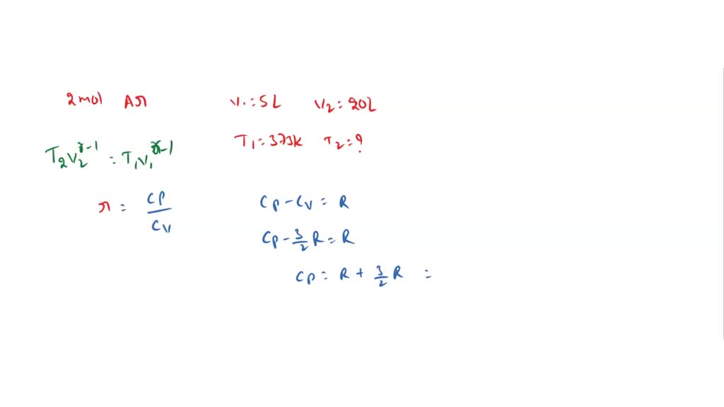SOLVED: A system consisting of 2.00 mol of Argon, assumed ideal ...