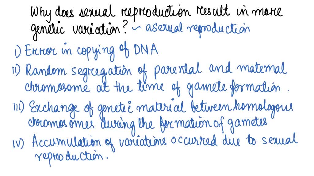 SOLVED: Why does sexual reproduction produce more genetic variability ...