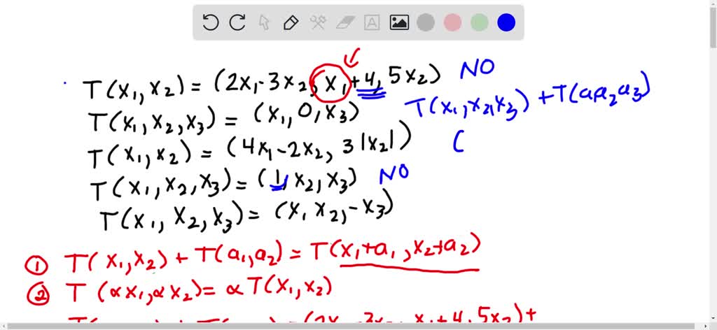 SOLVED: point) Determine which of the following transformations are ... SOLVED: point) Determine which of the following transformations are ...