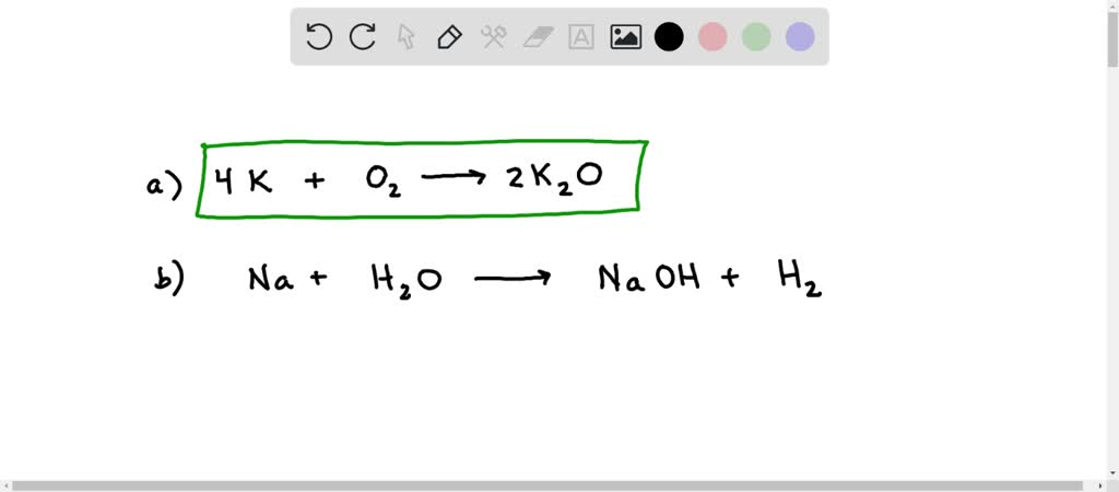 SOLVED: Write an equation for the following reactions. Remember the ...