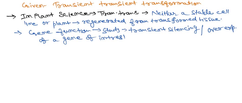 SOLVED: Which of the choices below is NOT true for the transient method ...