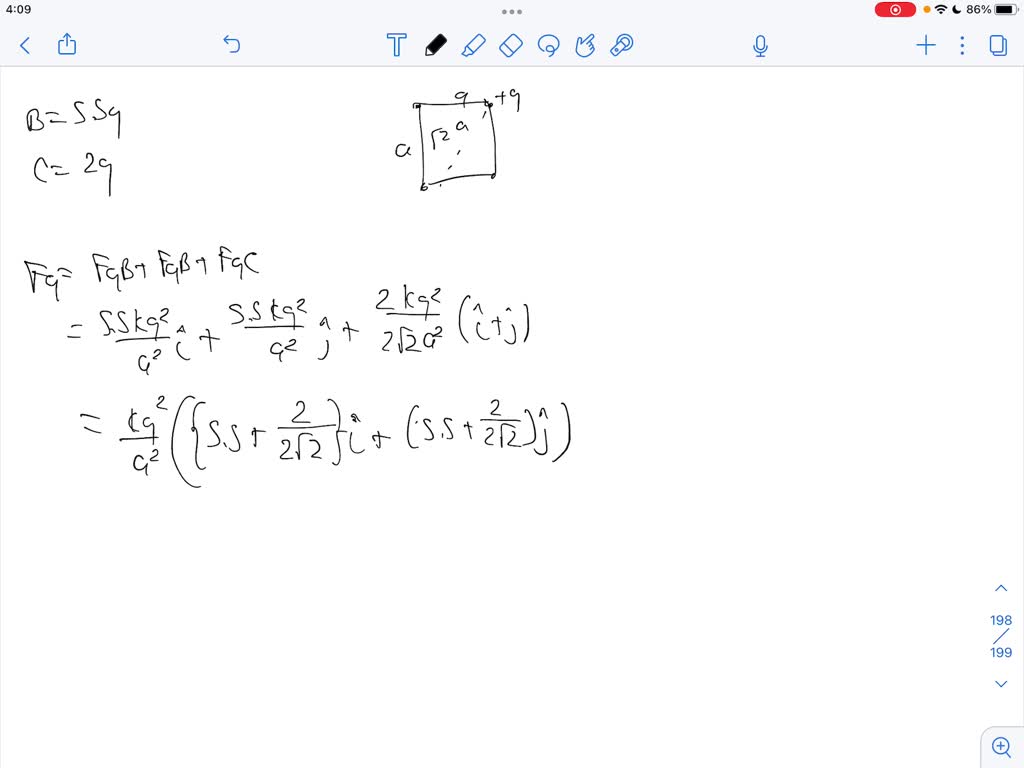 SOLVED: Four point charges are at the corners of a square of side a as ...