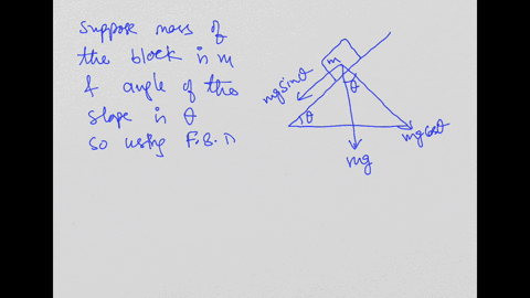 A small block has constant acceleration as it slides down a frictionless incline. The block is ...