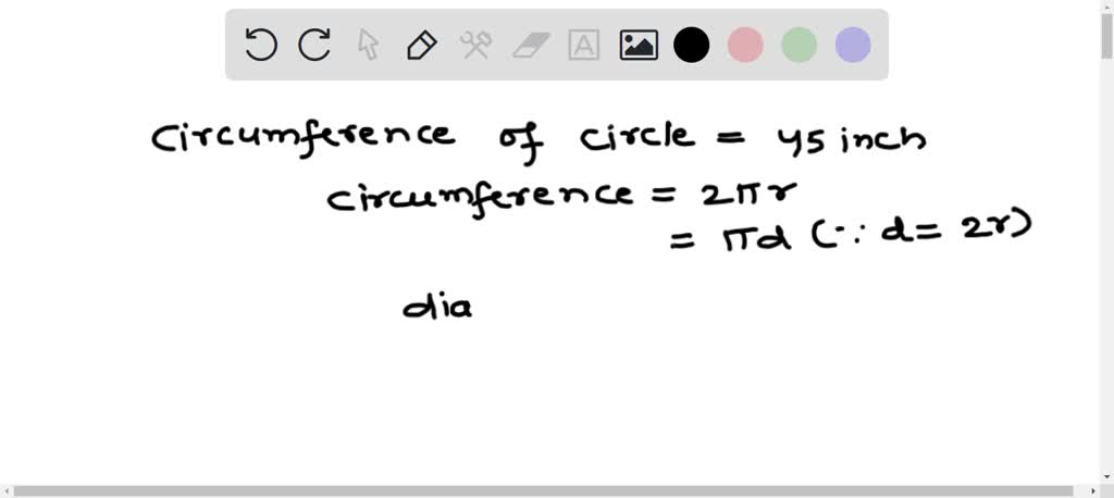 SOLVED: Find the radius of a circle with a circumference of 45pi ...