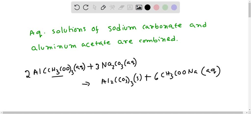 SOLVED: Consider the reaction when aqueous solutions of sodium ...