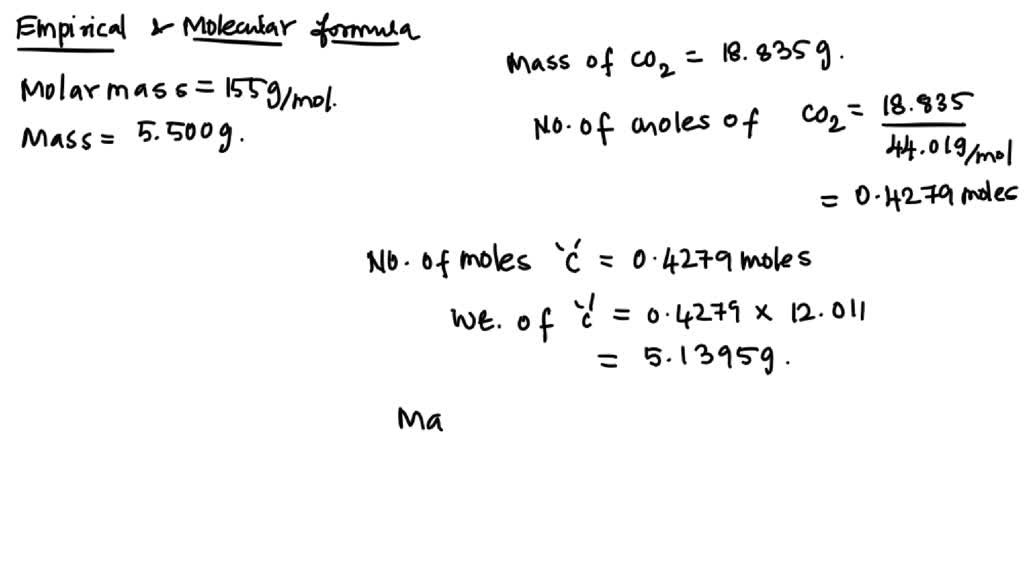 SOLVED: Arenes are a special type of compound. 5.500 g of a specific ...