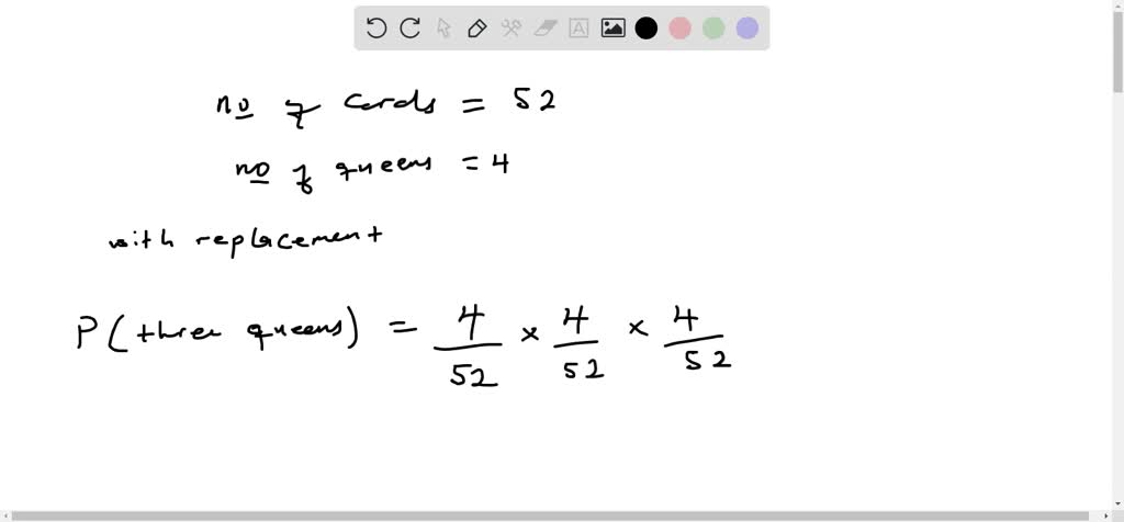 You ! pick 3 cards from deck replacing the card each time before ...