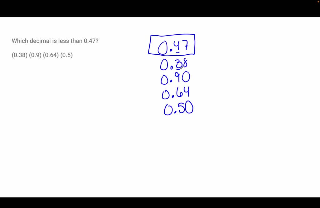 SOLVED Which Decimal Is Less Than 0 47 0 38 0 9 0 64 0 5 solved-which-decimal-is-less-than-0-47-0-38-0-9-0-64-0-5