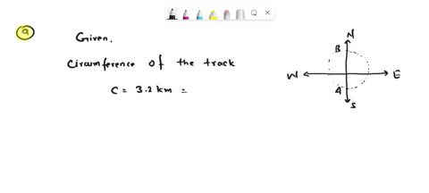 SOLVED:A circular test track for cars in England has a circumference of ...