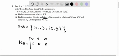 Let A={1,2,3}, B={a, b, c}, C={x, y, z}. Consider the following ...