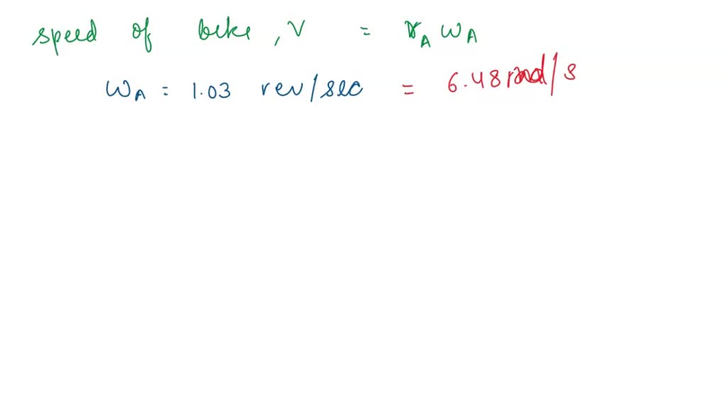 SOLVED: ANSWER QUESTION The angular velocity of the front sprocket is a quarter of the rear ...