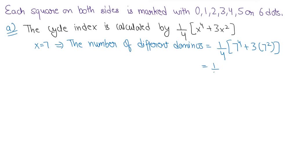 SOLVED: A (one-sided) marked domino is a piece consisting of two ...