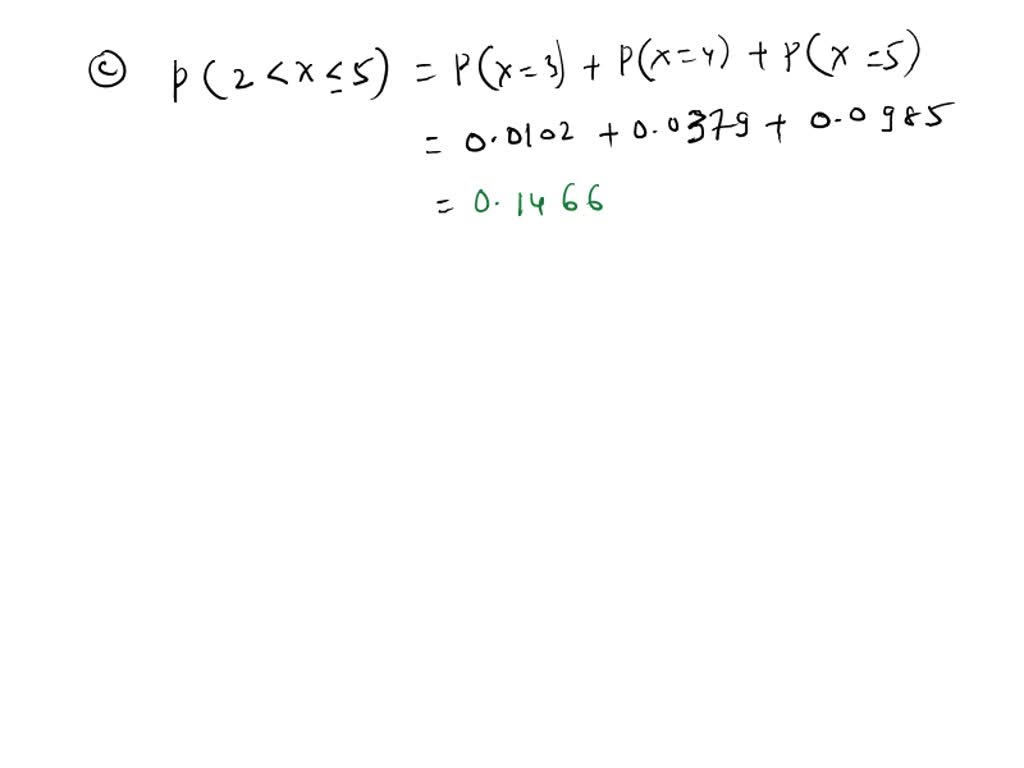 SOLVED: Q.3. Use the binomial distribution table to determine the ...