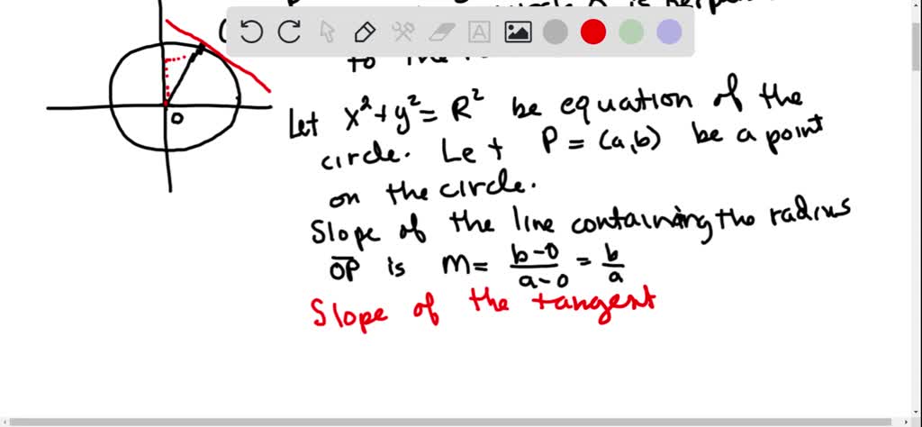 SOLVED: Show, using implicit differentiation, that any tangent line at ... SOLVED: Show, using implicit differentiation, that any tangent line at ...