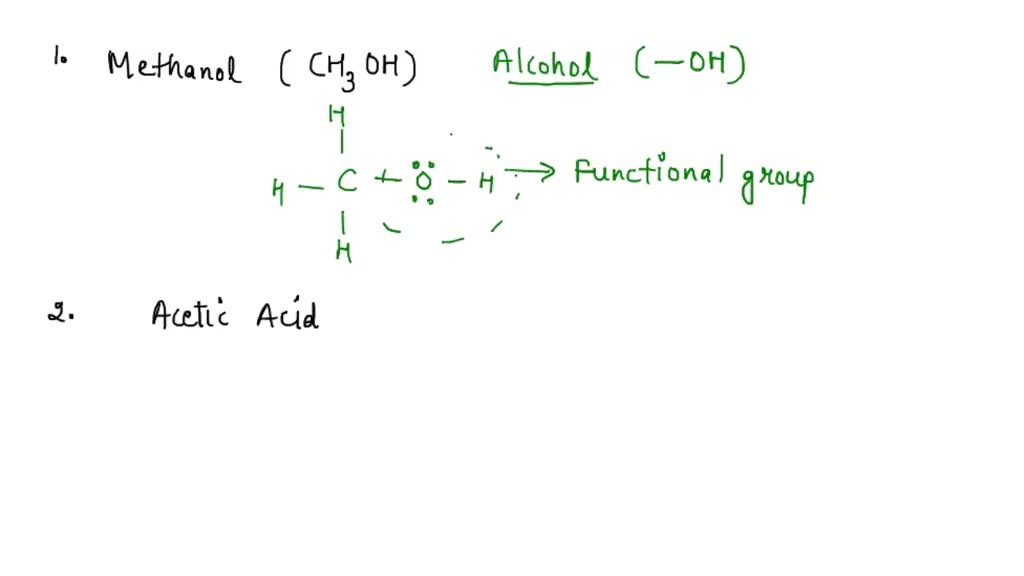 SOLVED: Draw these Lewis structures - methanol, acetic acid, dimethyl ...