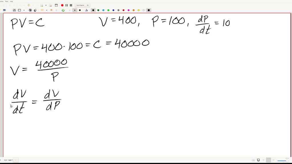 SOLVED: Boyle’s law states that when a sample of gas is compressed at a ...