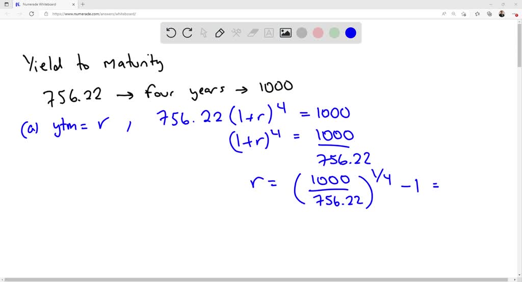 SOLVED: a. What is your yield to maturity on the Fingen bonds given the ...