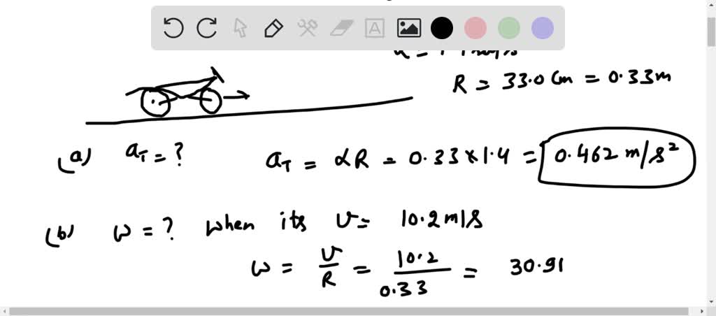 SOLVED: Starting from rest, a person pedals a bicycle such that the ...