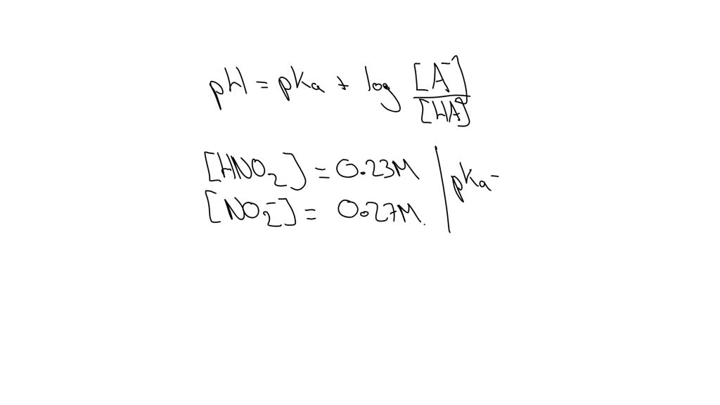 SOLVED: Calculate the pH of a solution that is 0.230 M in nitrous acid ...