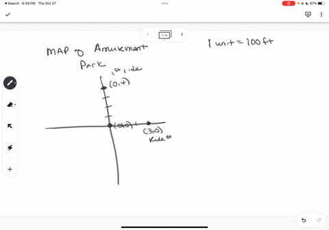 The math teacher gives each student a map of the amusement...